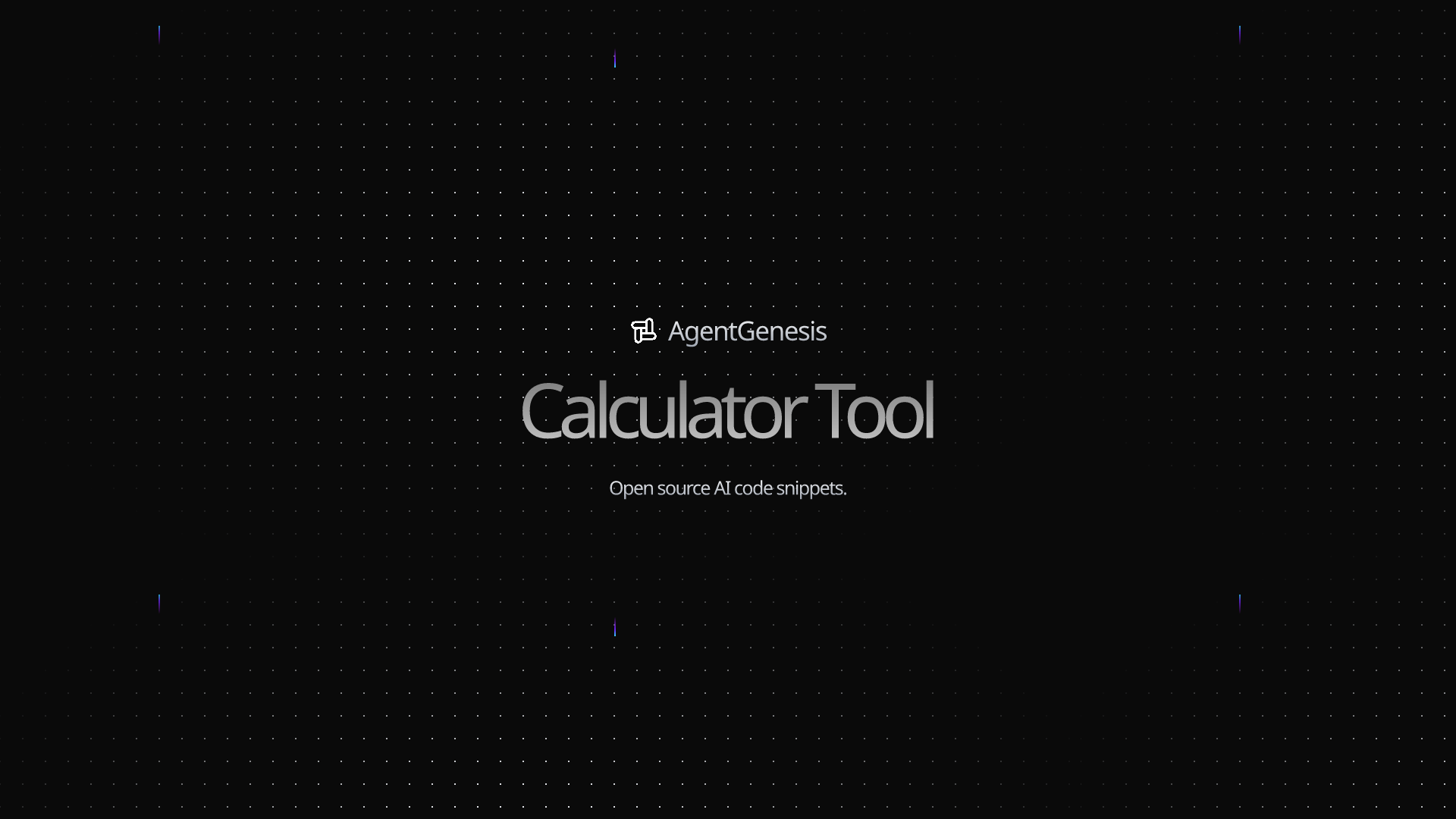 Calculator Tool | AgentGenesis